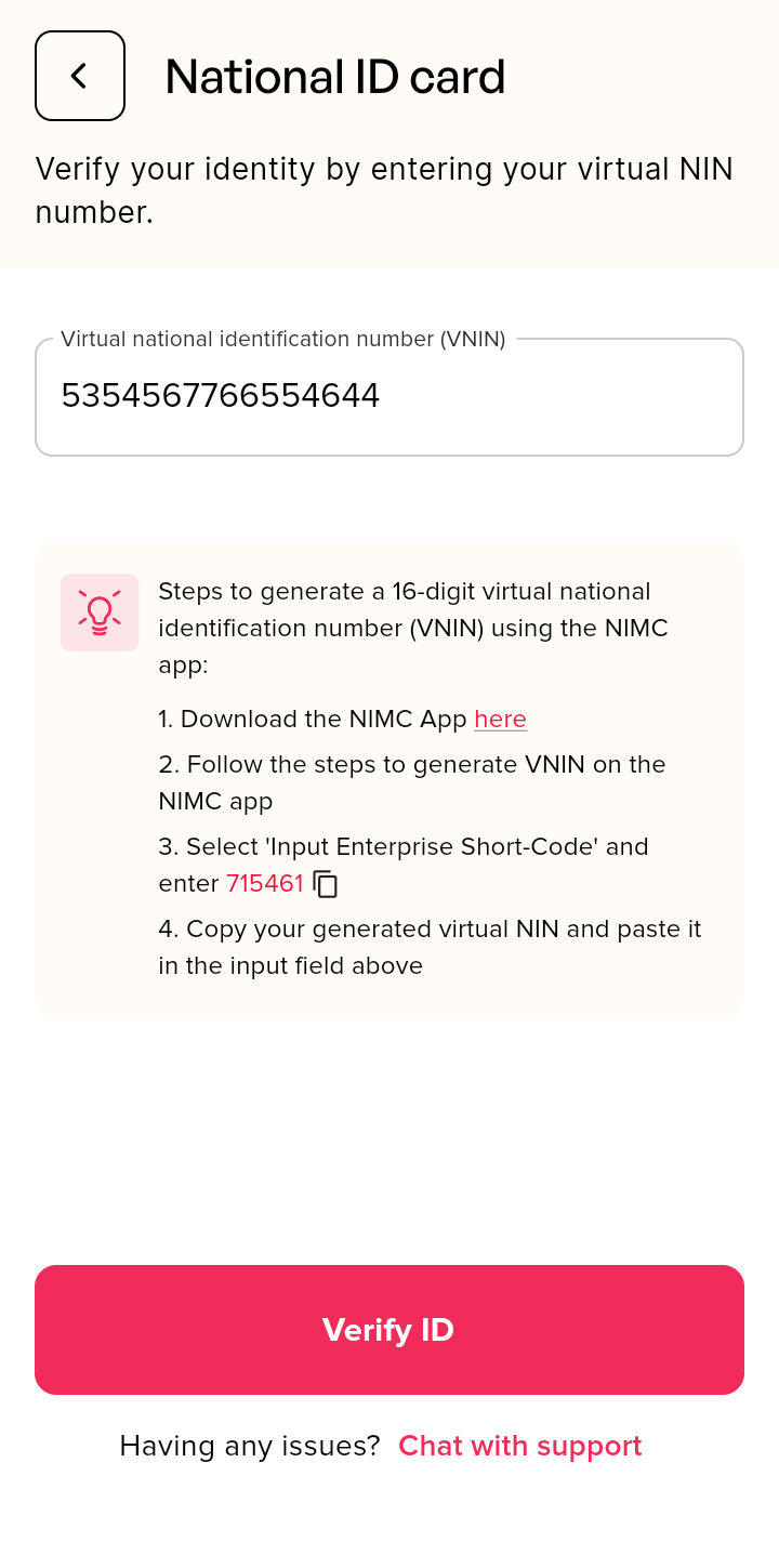 Klasha KYC user flow